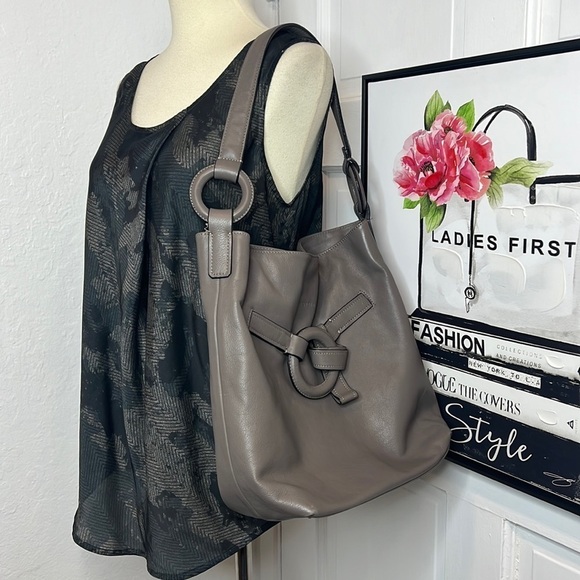 Sequoia | Bags | Sequoia Taupe Leather Shoulder Bag | Poshmark